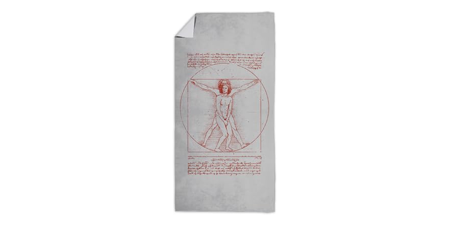 Vitruvian Modesty Beach Towel