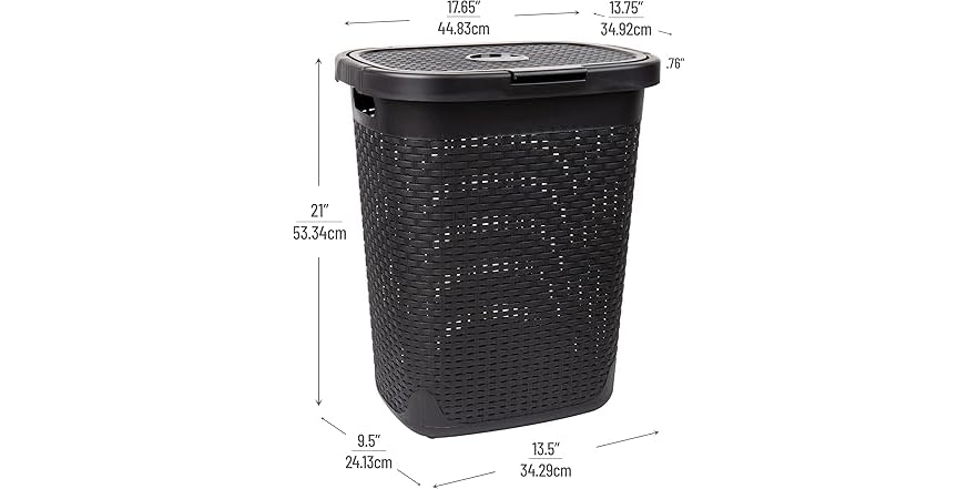 Mind Reader Mind Reader 50L Slim Laundry Hamper, Set o