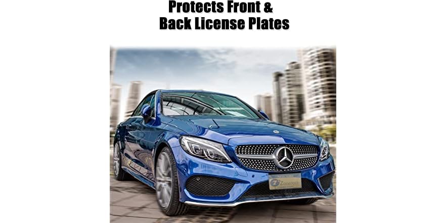 Bubble Clear License Plate Cover 2 pk