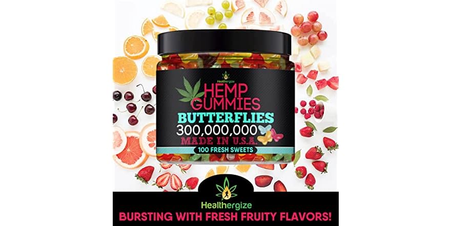 Healthergize Hemp Butterfly Gummies (100-Ct)