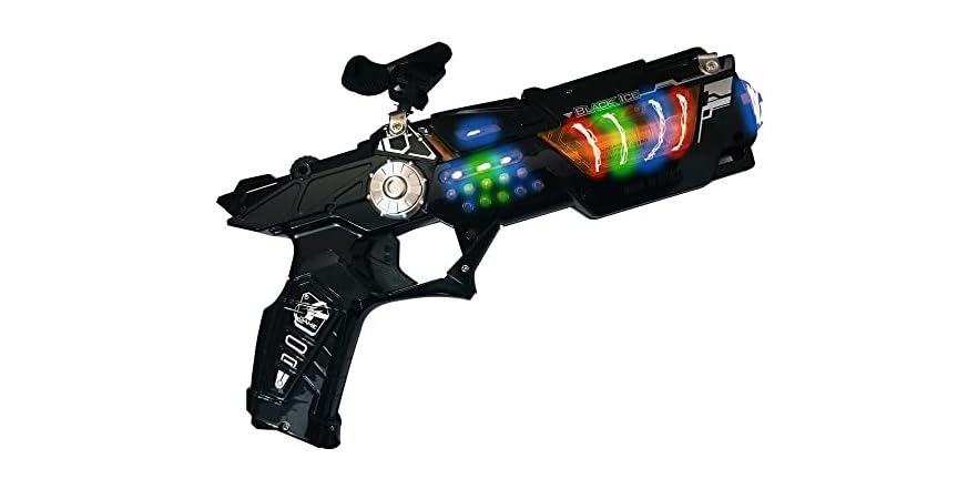 Toy Space Gun Blaster with Flashing LEDs and Sounds