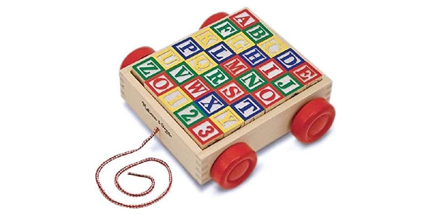 Melissa & Doug Classic ABC Block Cart