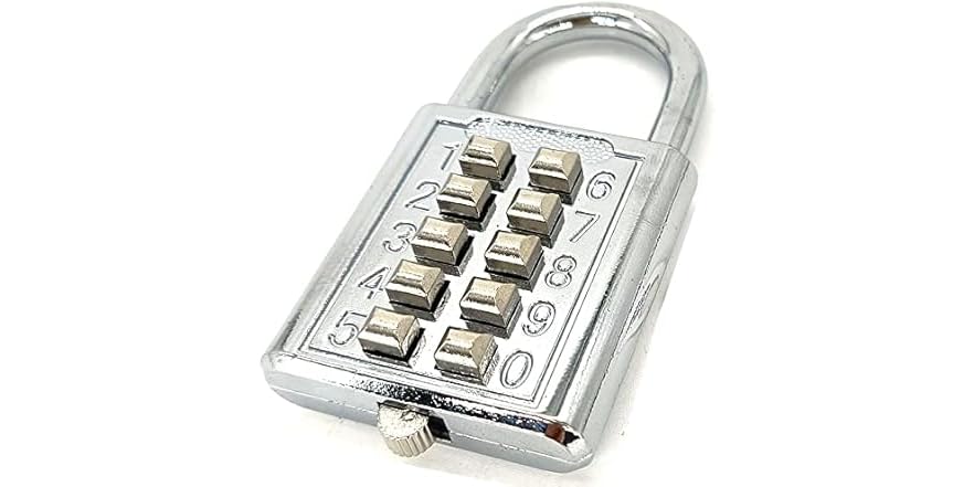 2 Pack Push Button Combination Padlock