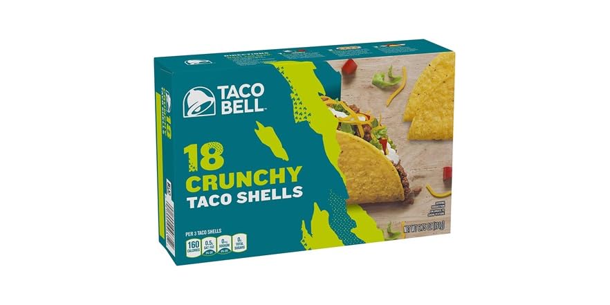 Taco Bell Crunchy Taco Shells, 18 Shells