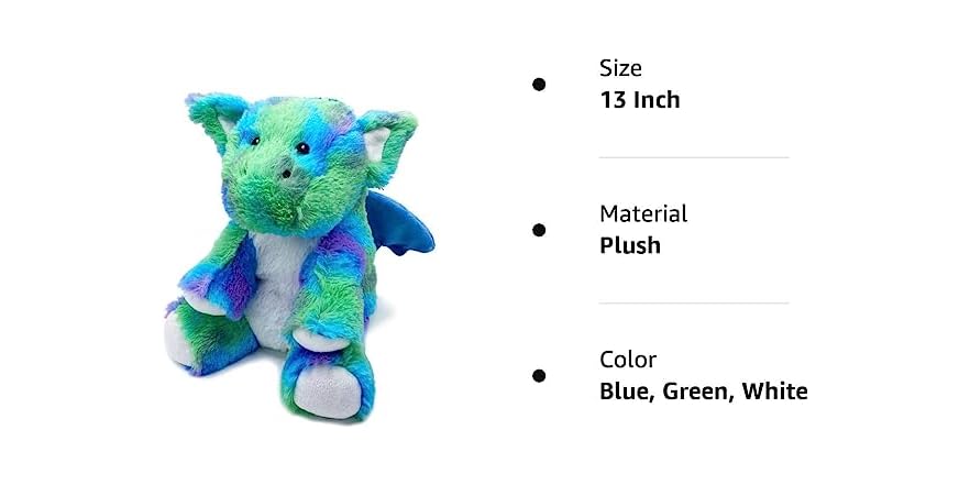 Intelex Warmies Microwavable Dragon Plush 13"