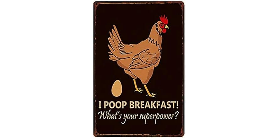 Lenrius I Poop Breakfast! Tin Sign