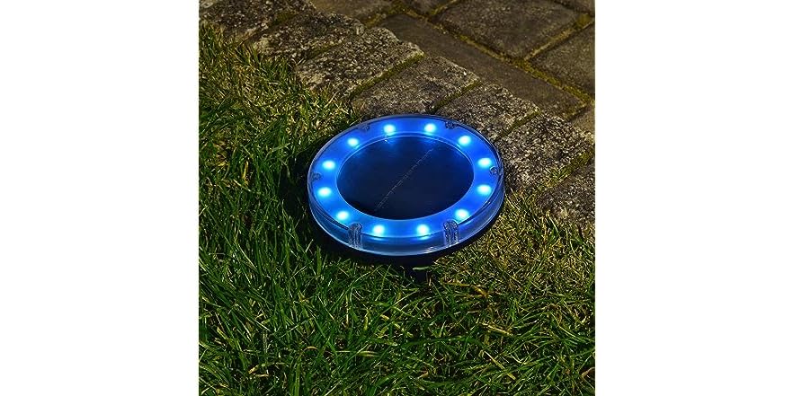 4-Pack Bliss Outdoors Solar Disc Lights