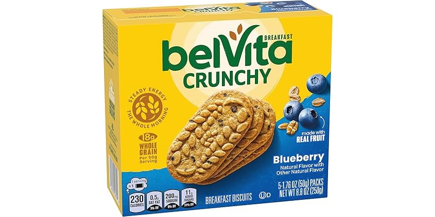 belVita Blueberry Breakfast Biscuits, 5 Packs