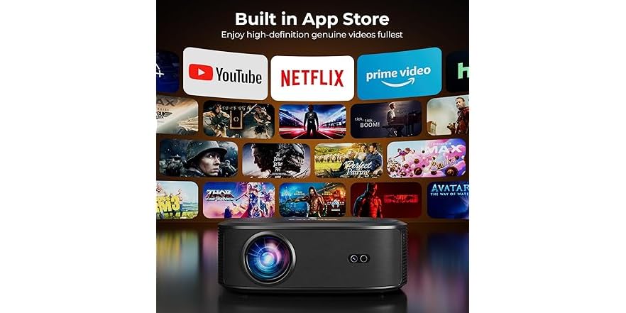 ELEPHAS W1K 4K Projector with Wifi and Bluetooth