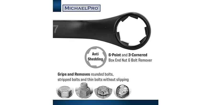 MichaelPro MP001217 7-Piece Bolt Extractor Wrench Set