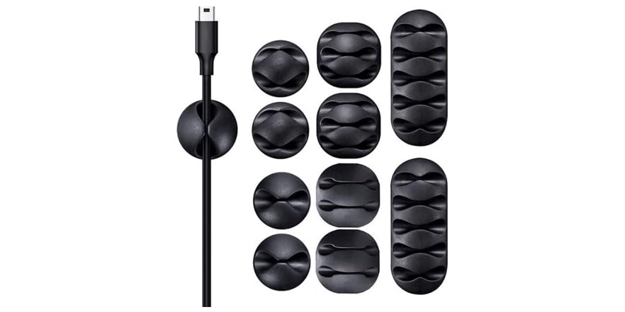 (10 Pack) XIX Tech Cable Clips For Cord Holders