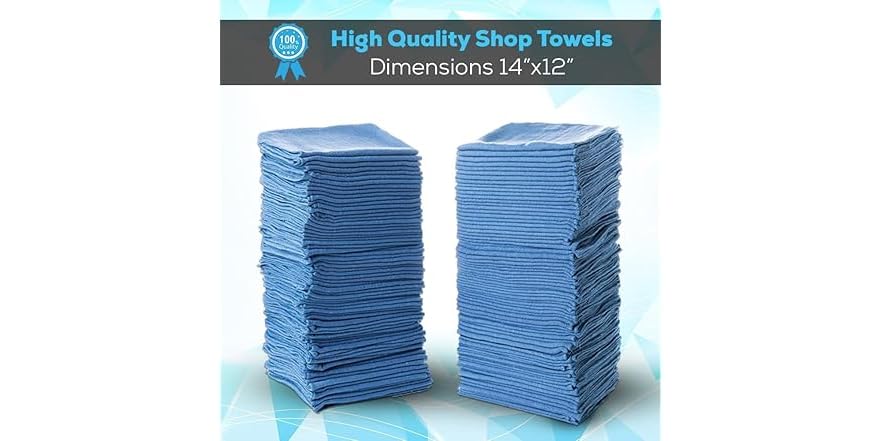 SIMPLI-MAGIC Cotton Shop Towels 125Pk
