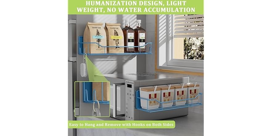 IYEBAU Magnetic Spice Rack 3pc Blue