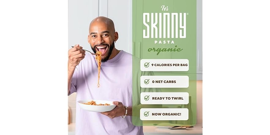 (2 Pack) It's Skinny Spaghetti Pasta– Organic 6 Pack