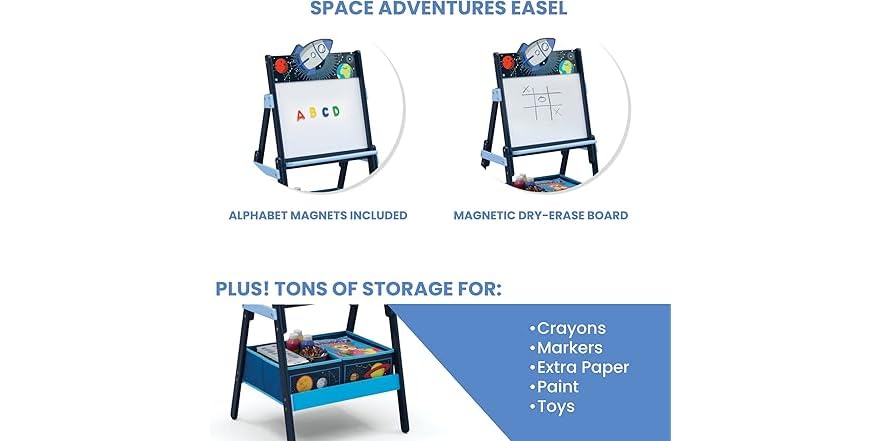 Space Adventures Wooden Activity Easel