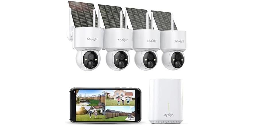 Mysight Wireless Solar Security Cameras (Open Box)