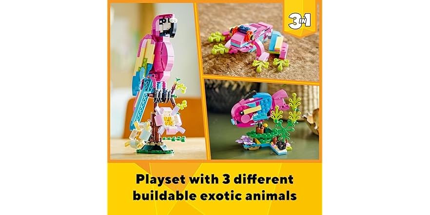 LEGO Pink Parrot Creator Set, 253pc