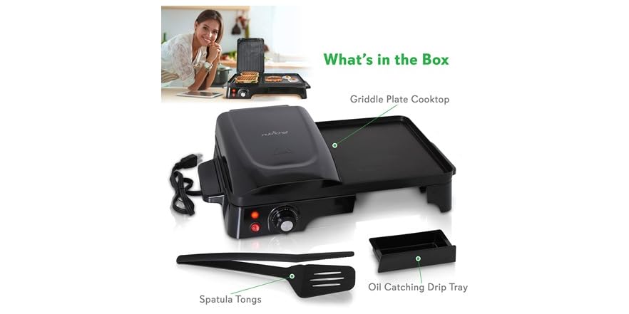 NutriChef Electric Griddle | Crepe Maker