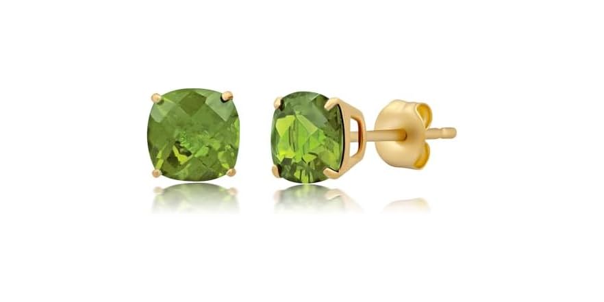 Max + Stone 14K YG Checkerboard Stud Earrings