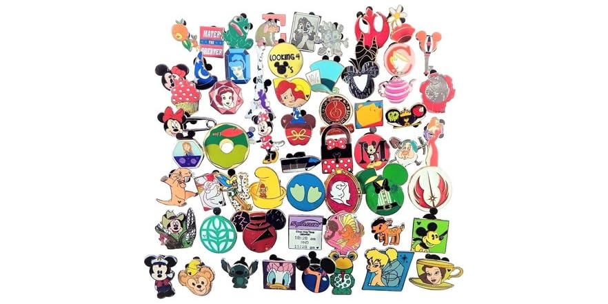 Disney Pin Trading Lot of 50 Pins
