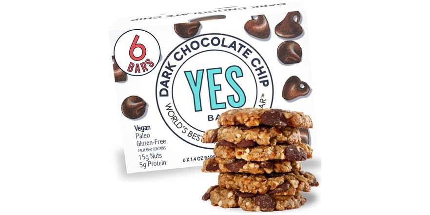 The Yes Bar Dark Chocolate Chip, 18ct