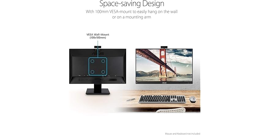 ASUS BE24EQK 23.8” Business Monitor with 1080P Full HD IPS, Eye Care ...