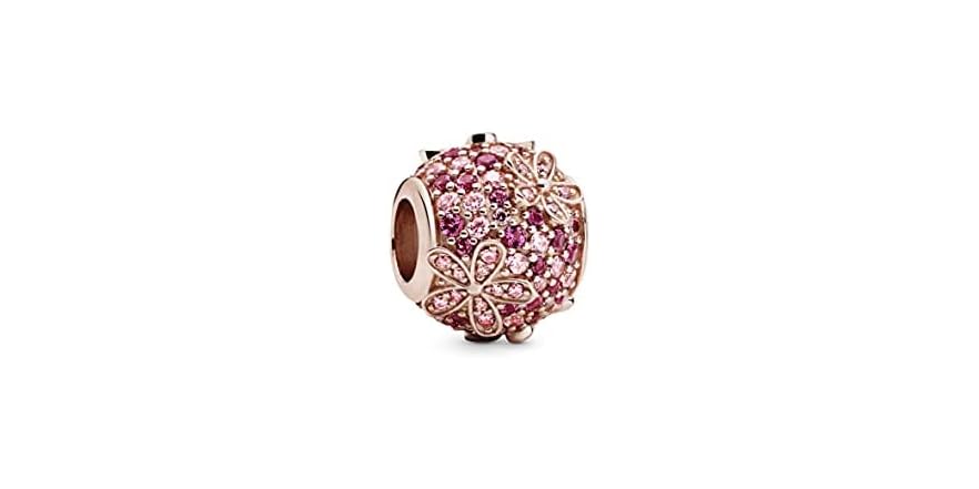Pandora 788797C01 Pink Pave Daisy Flower, Pink Crystals PA (Open Box)