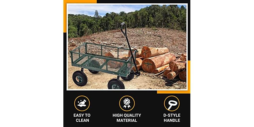 Juggernaut Carts Steel Utility Garden Wagon