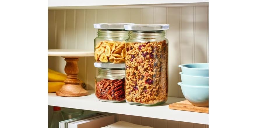 Ball 3Pc Stack & Store Glass Jars, 2 Pack