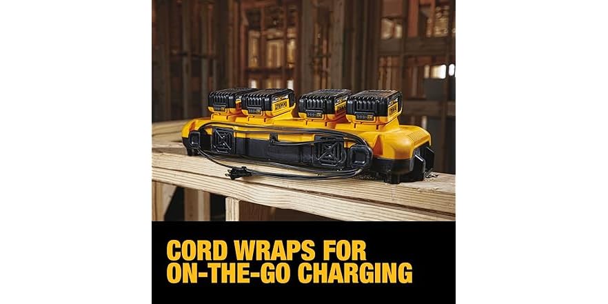 DEWALT DCB104 20V MAX* Rapid Charger, 4-Port