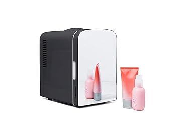 Chefman Iceman Portable Mirrored Fridge 4L Mini Refrigerator