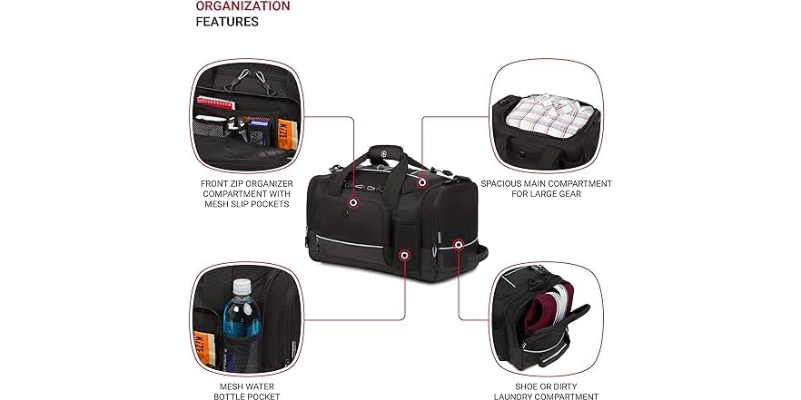 SwissGear Apex Duffle Bag for Travel and