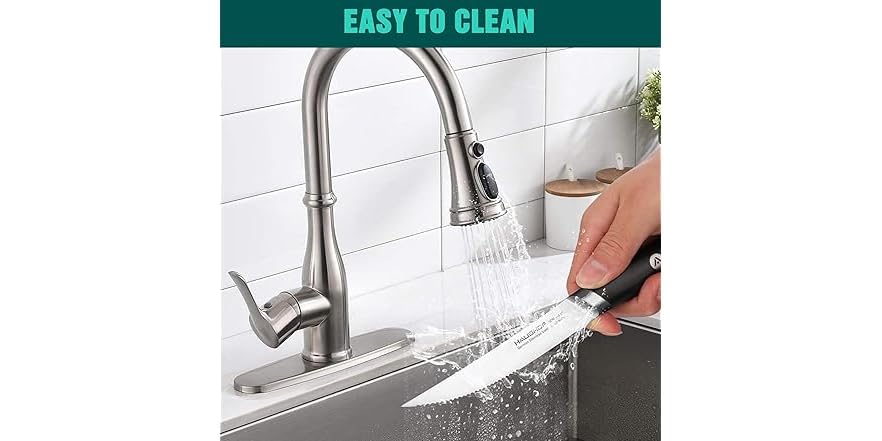 HAUSHOF Steak Knives Set of 6, German Stainless