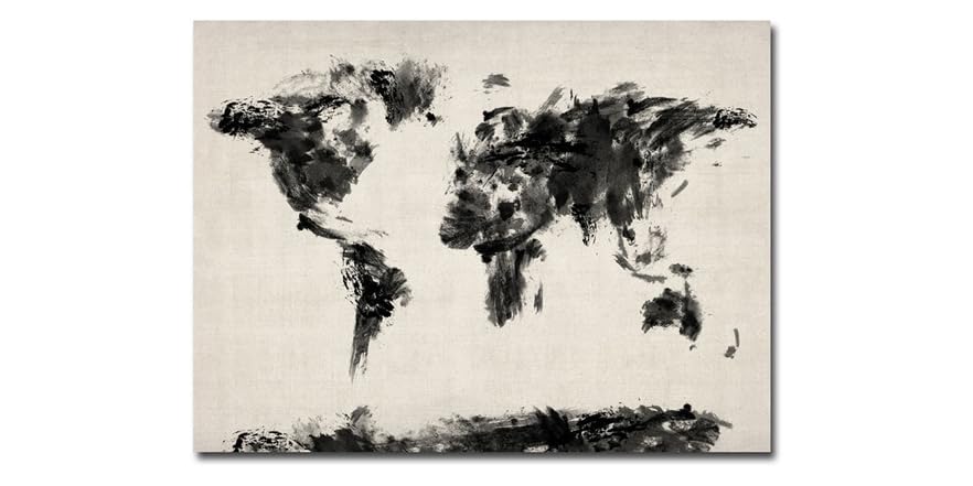 Abstract Map of the World Canvas Art