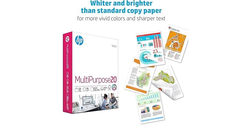 HP Printer Paper | 8.5 x 11 Paper | 96 Bright