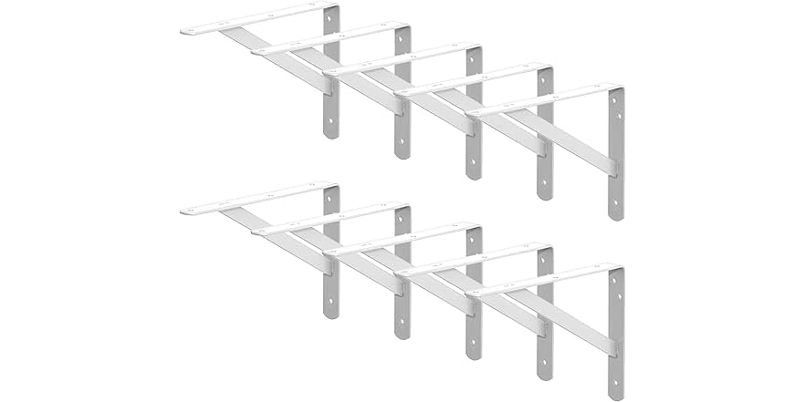 Decko Shelf Bracket White 10-Pack