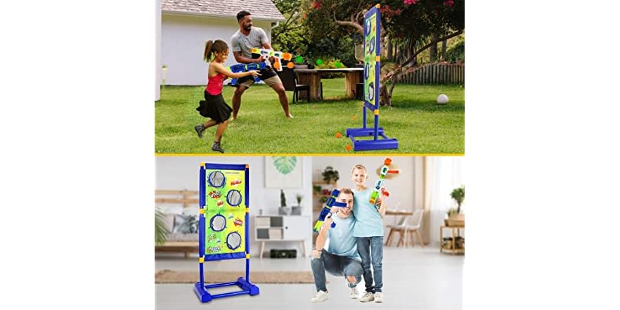 Annkie Foam Ball Popper Air Guns with Targets