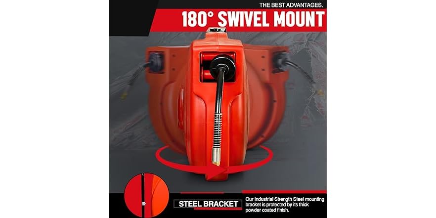 REELWORKS Retractable Air Hose Reel