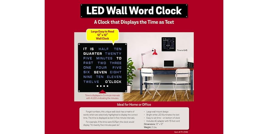 LED Wall Word Clock
