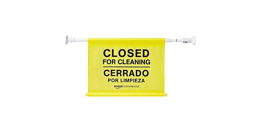 Closed For Cleaning Safety Hanging Sign