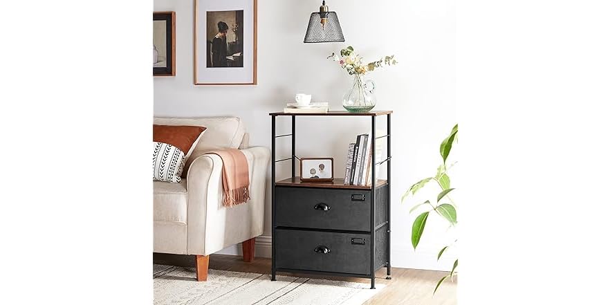 SONGMICS Nightstand 2-Drawer