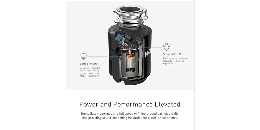 Moen Prep Series PRO Continuous Feed Compact Garbage Disposal