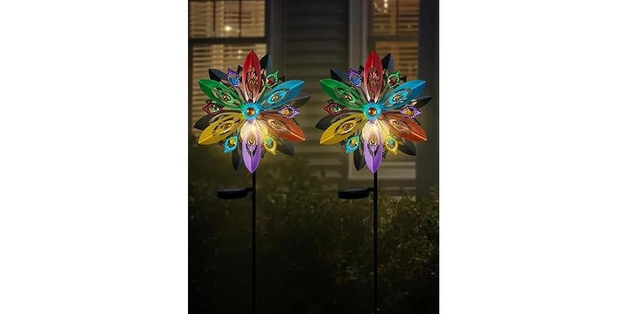 Putuo Decor Putuo Decor Solar Wind Spinners Outdoor