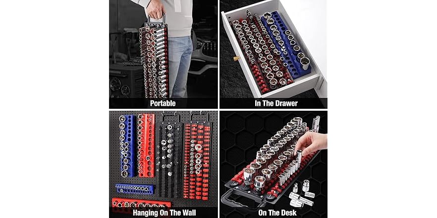 160-Piece Portable Socket Organizer
