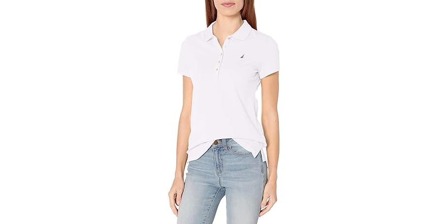 Nautica Women's 5-Button Polo Shirt