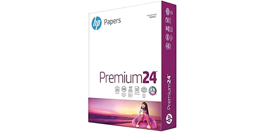 HP Printer Paper | 8.5 x 11 Paper | Premium 24 lb | 1 Ream