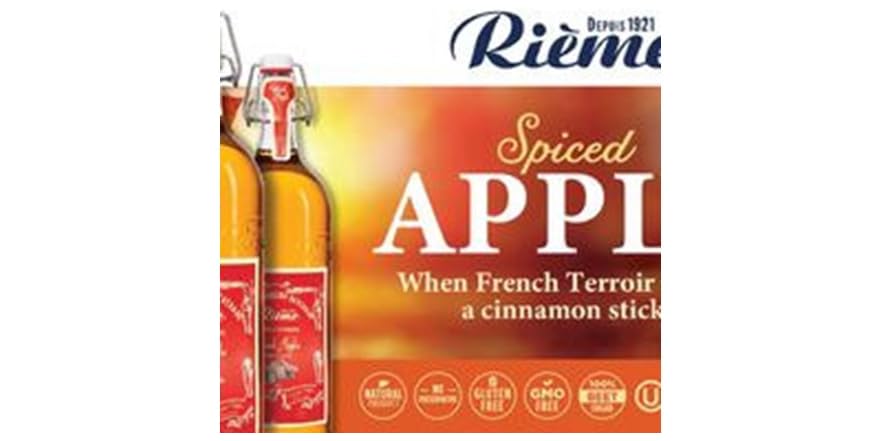 (4-Pack) Rieme Spice Apple French Lemonade 1L