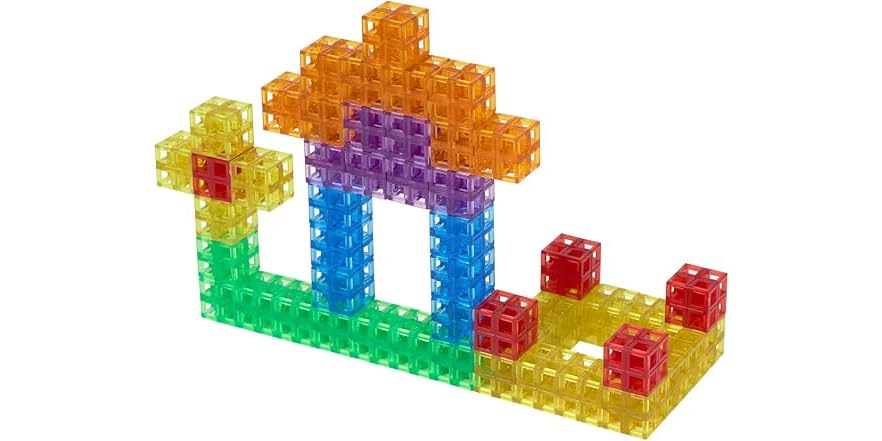 Excellerations Translucent Grid Linking Cubes - 200 Pieces