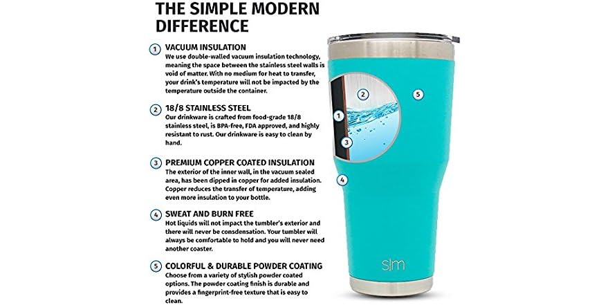 Simple Modern Cruiser Tumbler with Lid…