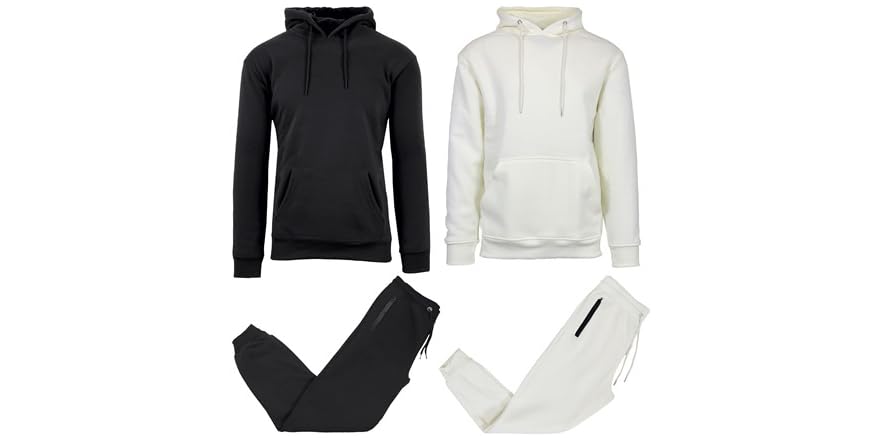 4Pc Mens Fleece Pullover Sets